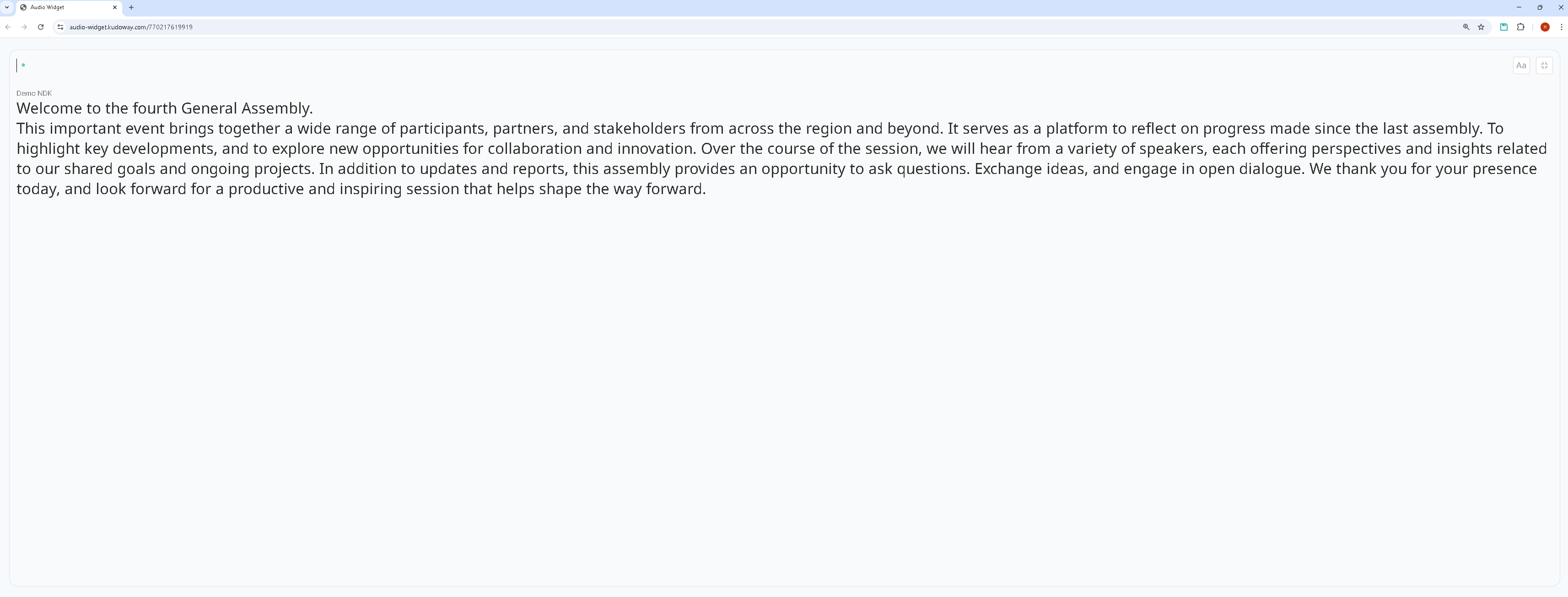 Display KUDO Closed Captions On a Large Display or Comfort Monitor in ...